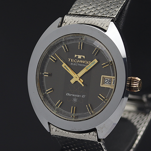 1円 正規品 TECHNOS/テクノス QZ ELECTRONIC/エレクトロニック Borazon-E カットガラス デイト メンズ腕時計 A0045002(テクノス)｜売買された ...