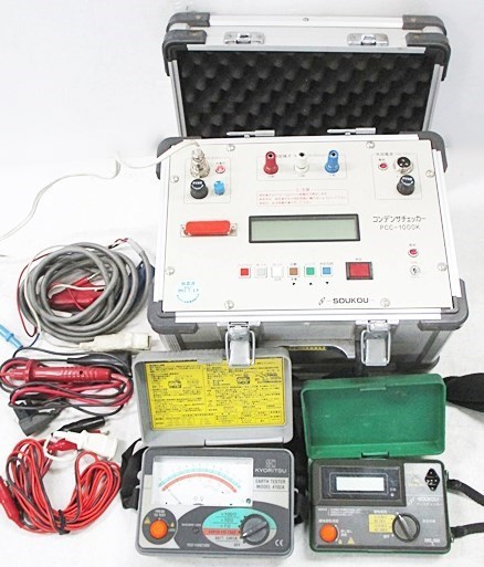 13 34-359402-08 S C 双興電機製作所 SOUKOU コンデンサーチェッカ PCC-1000K 1999年製 他 計測器 測定器 まとめてセット 大34(測定器)｜売買された ...