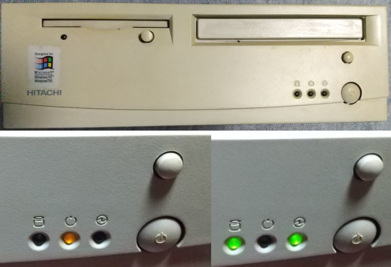 日立 Windows95 パソコン FLORA Prius 30 OSR2.1 USB リカバリメディア付き HITACHI PC ...