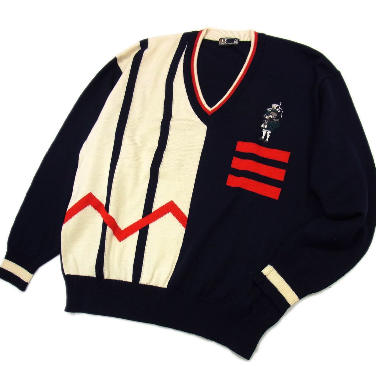 1円 ダックス ニット セーター プルオーバー DAKS Vネック ネイビー 濃紺 メンズ 大きいサイズ 秋物 冬物 刺繍 ウール100％ 正規品(セーター)｜売買されたオークション情報 ...