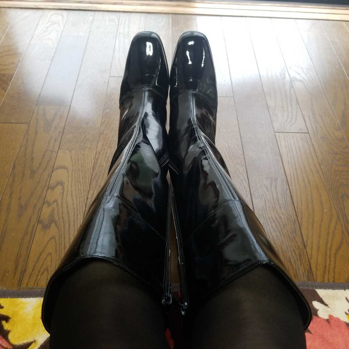 ing エナメルロングブーツ(25.0cm)｜売買されたオークション情報、yahooの商品情報をアーカイブ公開 - オークファン（aucfan.com）