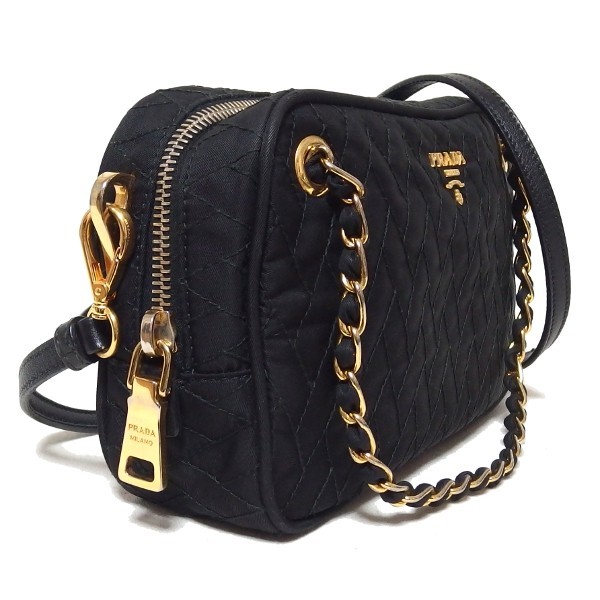 1円 プラダ ナイロン キルティング 2Way チェーン ショルダー ハンドバッグ BN2000 ロゴ 黒 斜め掛け PRADA(ショルダーバッグ)｜売買されたオークション情報、yahooの ...