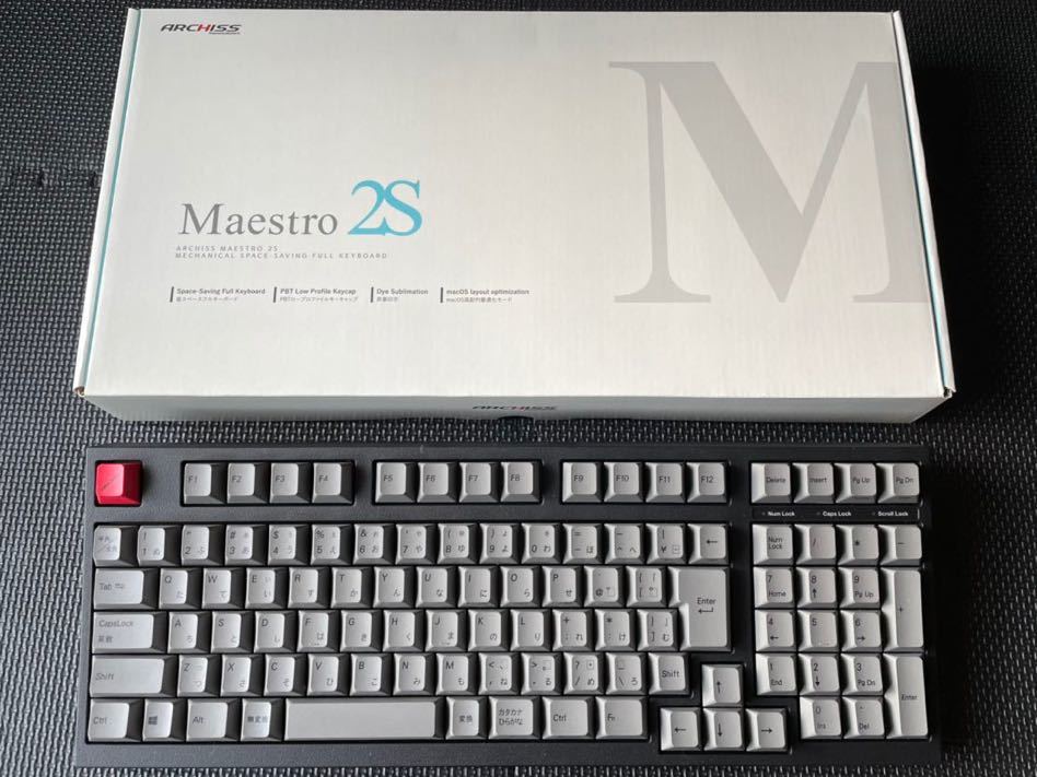 ARCHISS AS-KBM02/SRGBA 黒/グレー Maestro 2S 静音赤軸 有線キーボード 日本語配列 102キー(USBキーボード)｜売買されたオークション情報、yahooの ...