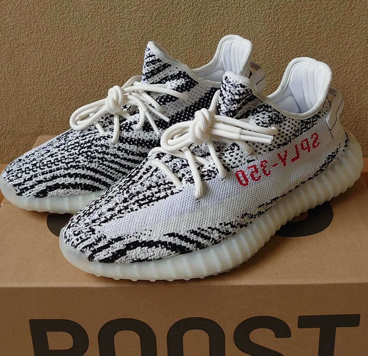 国内正規品 ADIDAS YEEZY BOOST 350 V2 ZEBRA 27㎝ CP9654 イージーブースト ゼブラ(27.0cm ...
