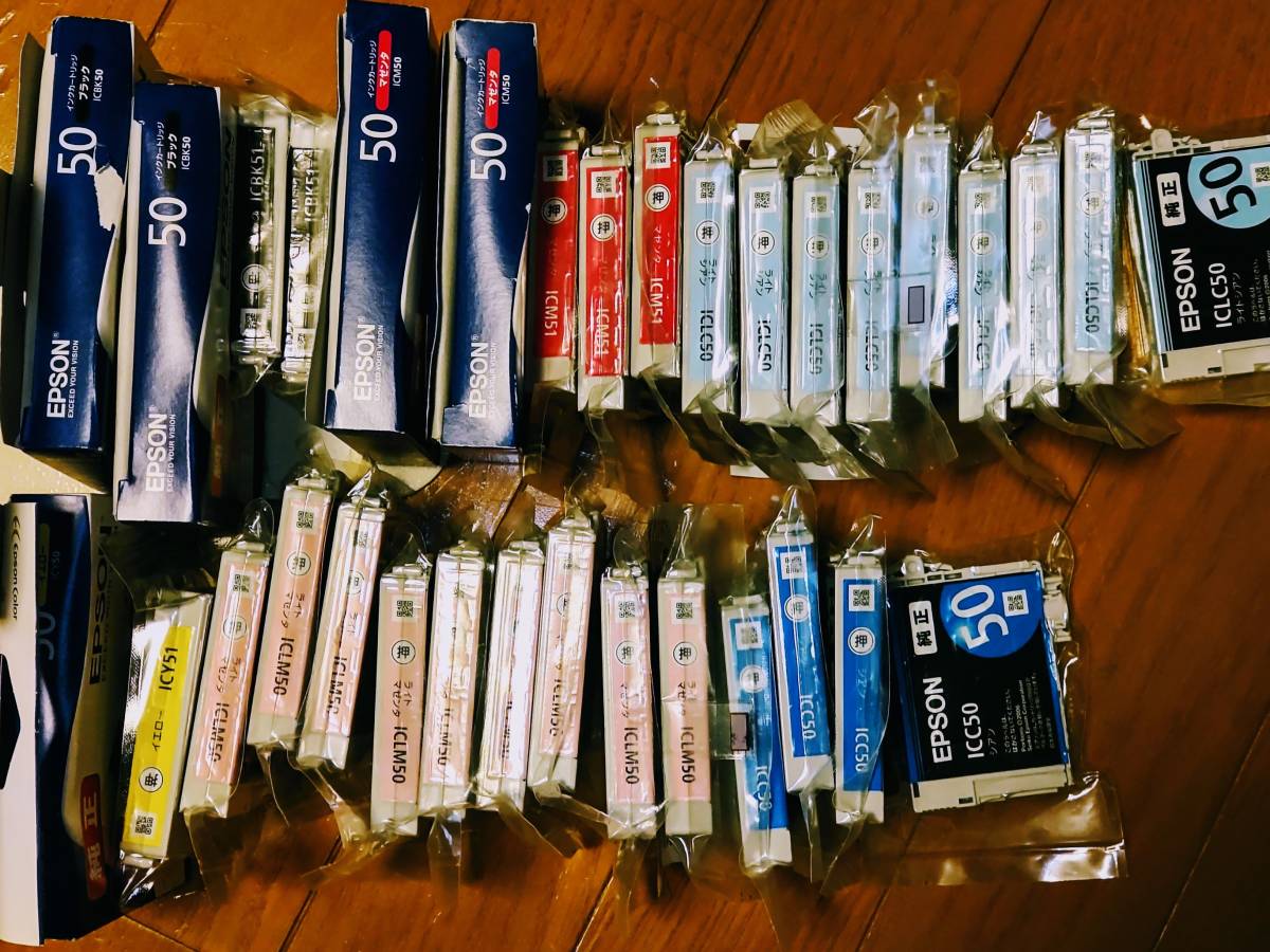 EPSON ／ エプソン ／ 全て 純正インク ／ 風船 ／ IC 50 51シリーズ ／ 33本 ／ 訳あり(エプソン)｜売買された ...