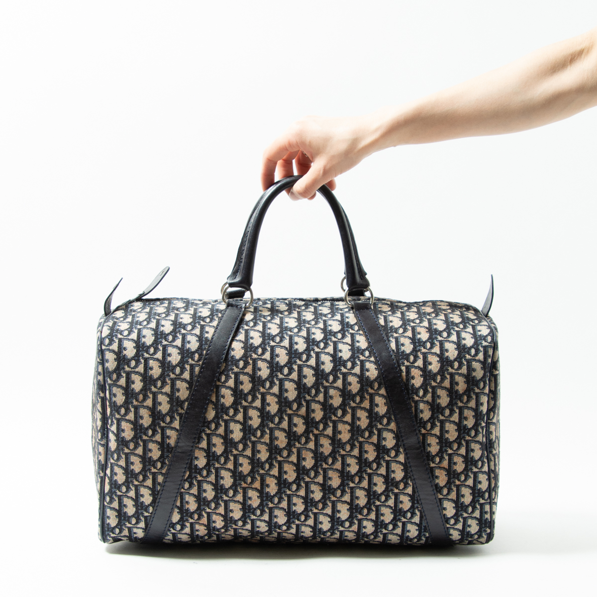 1円スタート フランス製 70年代 Christian Dior ECLAIRジップ トロッター ボストンバッグ ディオール ジャガード ...