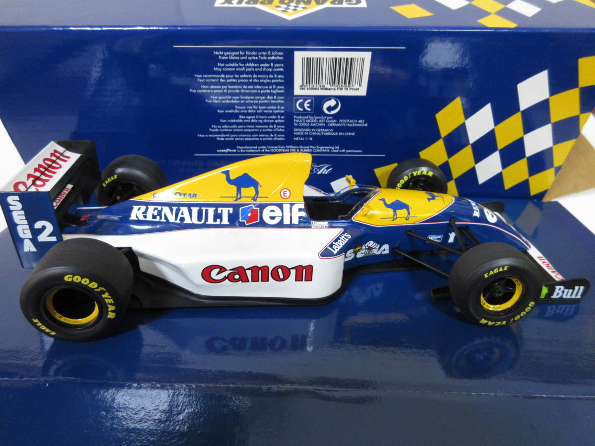 デカール欠け有 1/18 ウィリアムズルノーFW15 プロスト 1993 Williams Renault FW15 Alain Prost ...