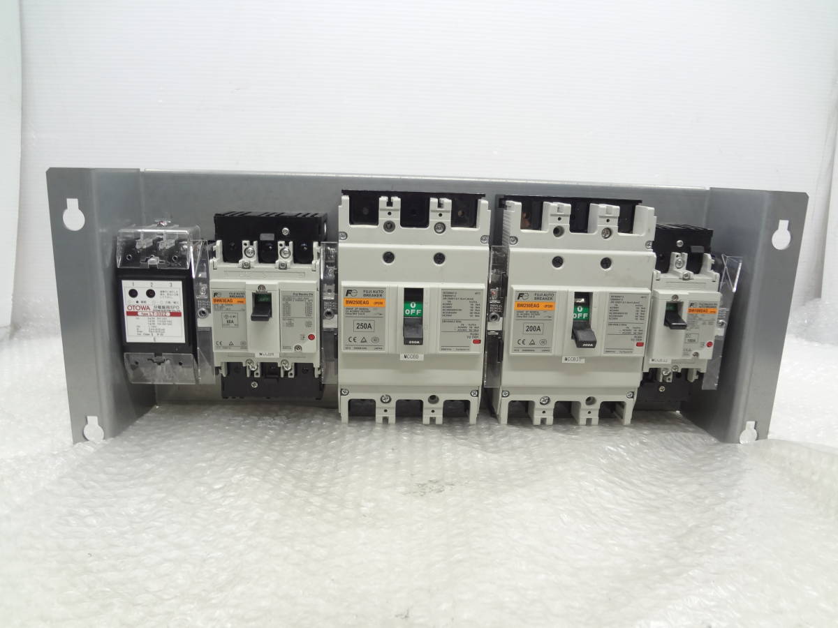1円 FUJI オートブレーカ BW63EAG 3P 60A + BW250EAG 2P 250A 200A + BW100EAG 100A ...
