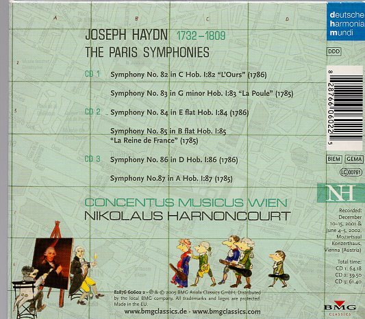 HAYDN the PARIS SYMPHONIES Nos. 82-87 / NIKOLAUS HARNONCOURT 3CD(交響曲)｜売買されたオークション情報、yahooの商品情報を ...