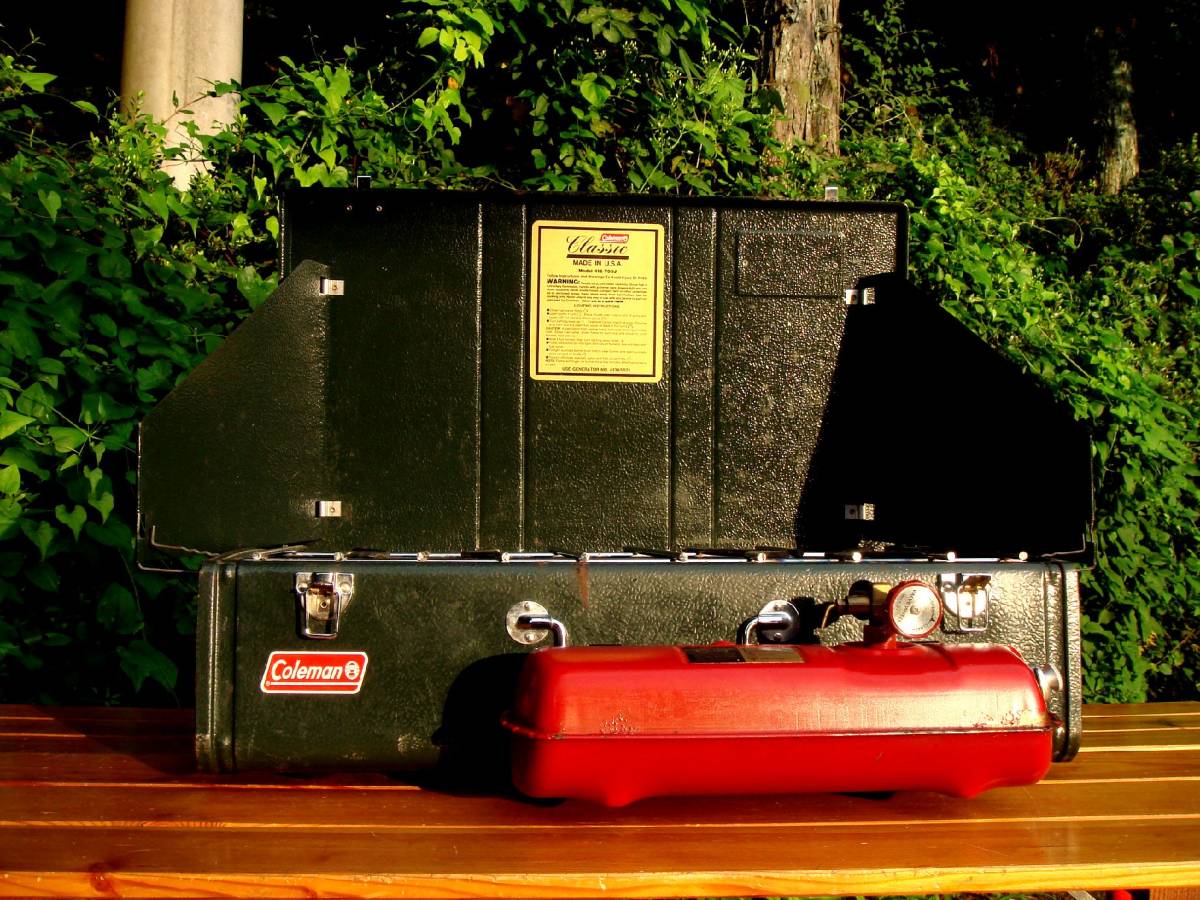 廃盤 Vintage Coleman お宝コールマン Two Burner Classic #416-700J 稀少Metal Plate ...