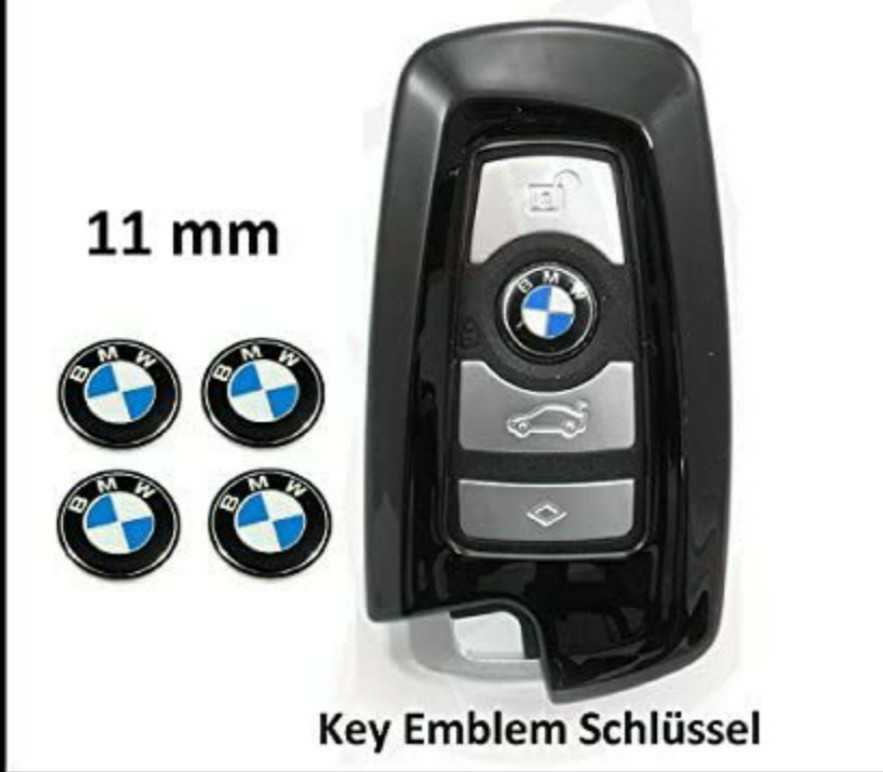 4個セット BMW 11mm リモートキーエンブレム BMWロゴステッカー 3Dステッカー E46 E39 E38 E90 E60 E36 F30 E34 F10 F20 E92 E53 X3 ...
