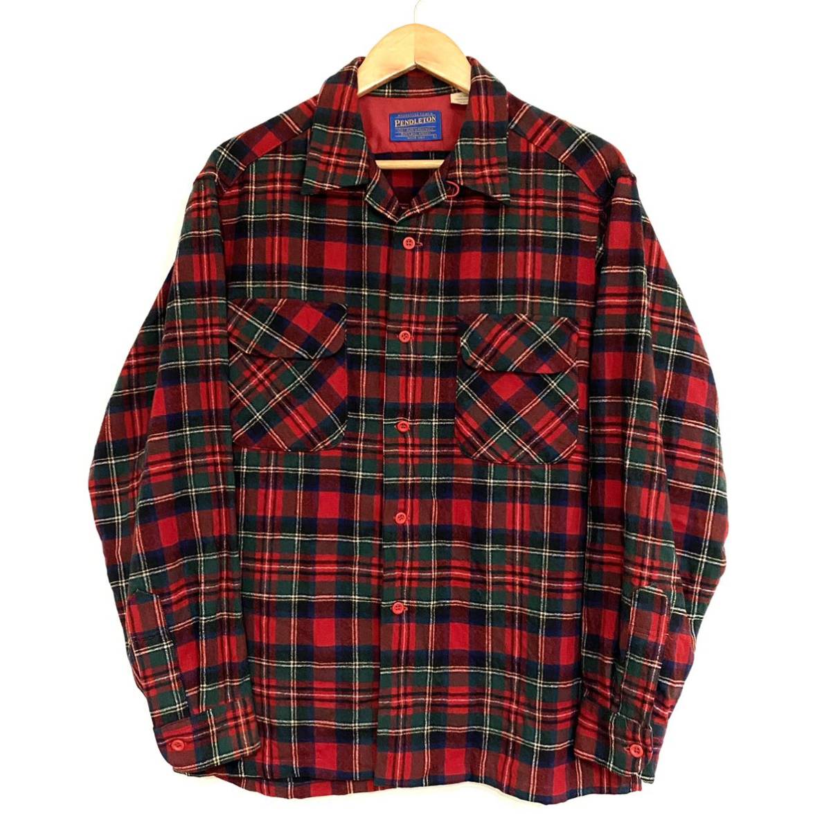 USA製 PENDLETON ペンドルトン 長袖 シャツ ネルシャツ タータン チェック 赤 バージンウール フラップポケット トップス サイズ L(Lサイズ)｜売買されたオークション情報 ...