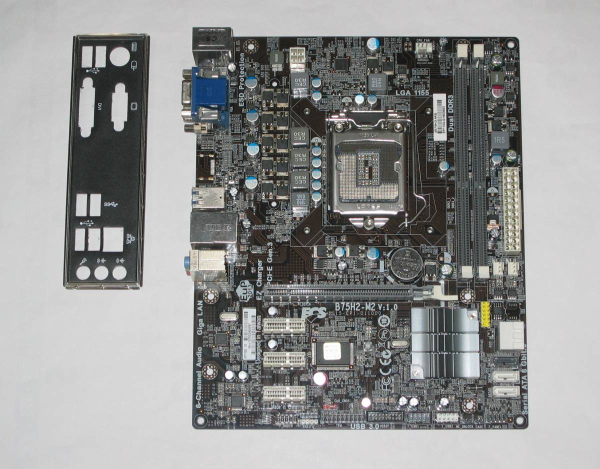 mouse computer/ECS社 Micro-ATX B75H2-M2 V：1.0 B75チップセット/LGA1155 完動品(PC ...