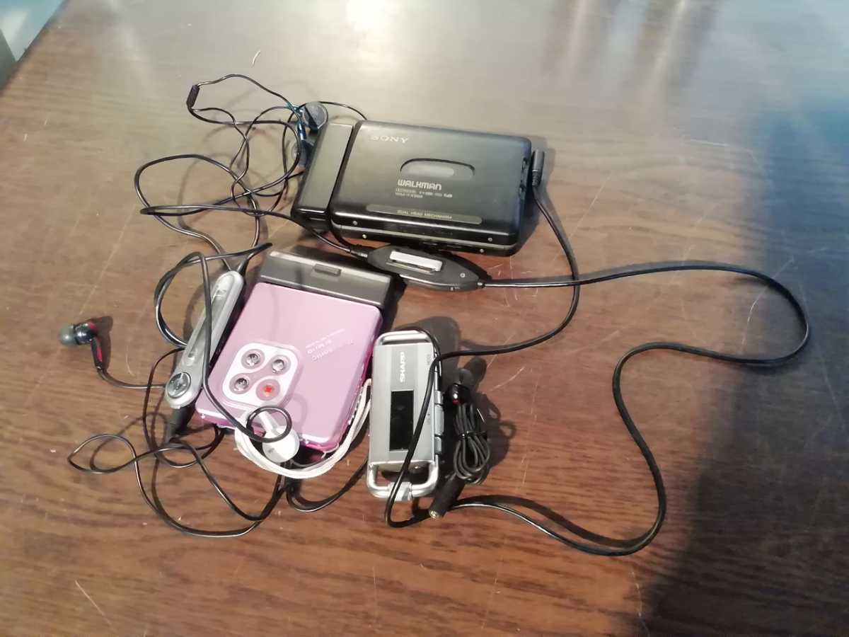 動作未確認 ジャンク ウォークマン MD カセット など シャープ SONY MP-S200 SJ-MJ10 WM-FX999(再生専用 ...