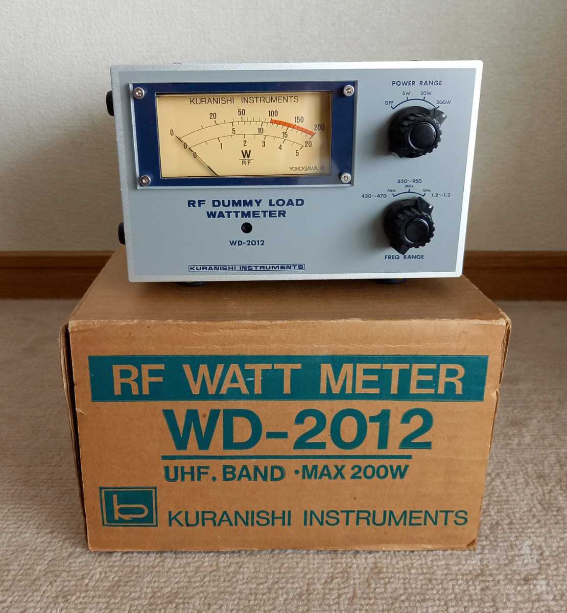 KURANISHI WD-2012 RF WATT METER 終端型電力計 クラニシ 430~1300MHz UHF.BAND ...