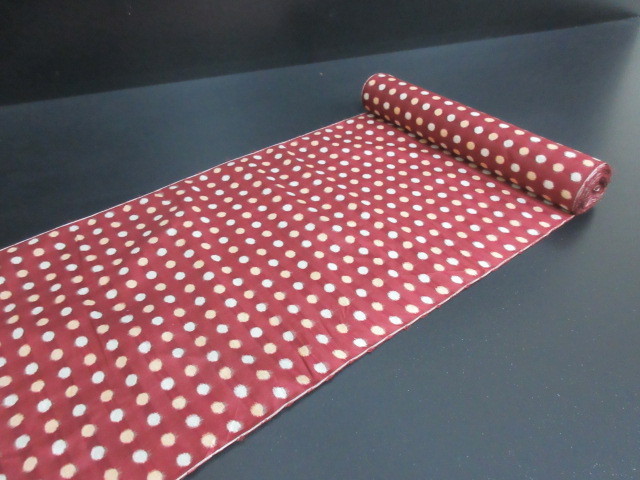 良品 1円 正絹 紬 伝統工芸 アンティーク 銘仙 水玉 着尺 高級反物 長さ1078cm 逸品 夢職(女性和服、着物)｜売買された ...