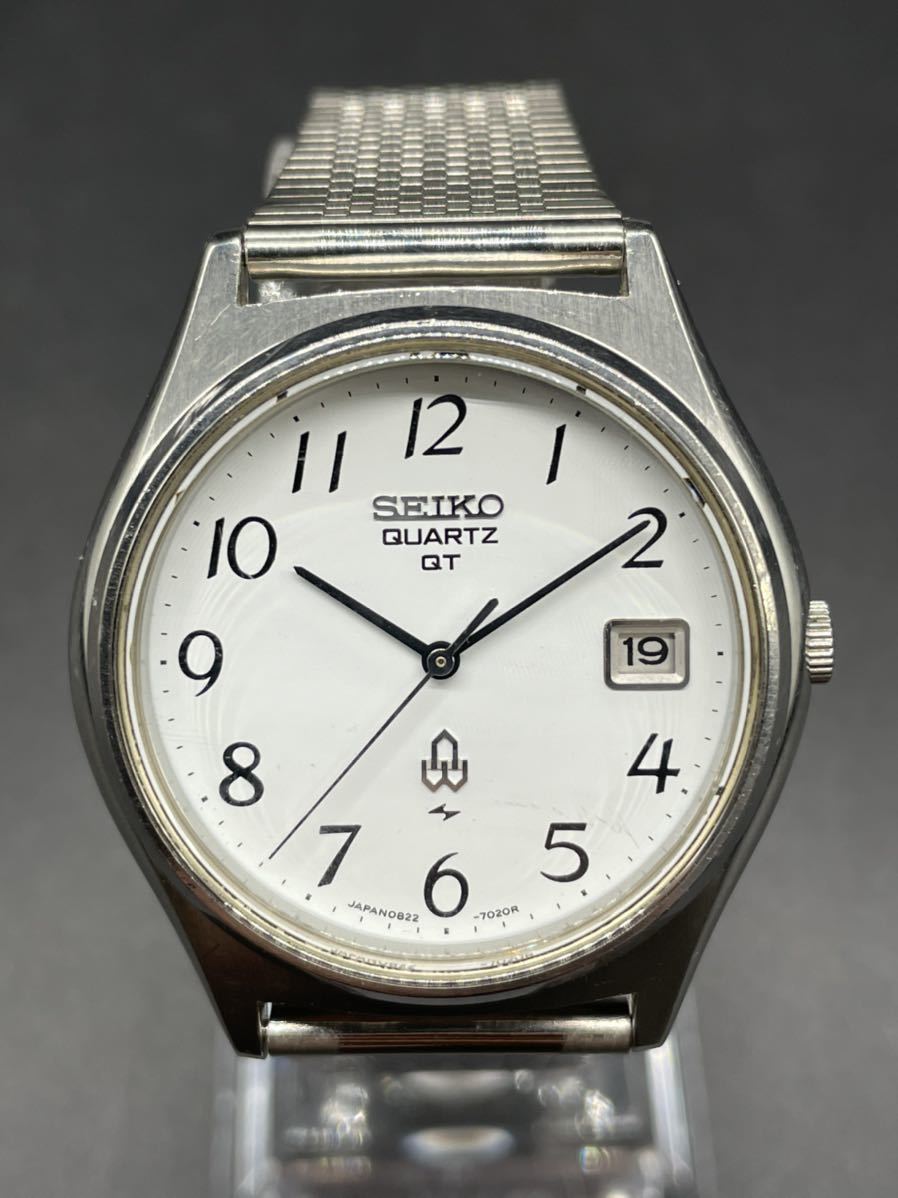 4367 SEIKO セイコー クオーツ デイト 0822-7000-G SS/QZ 白文字盤 腕時計 電池式(その他)｜売買された ...