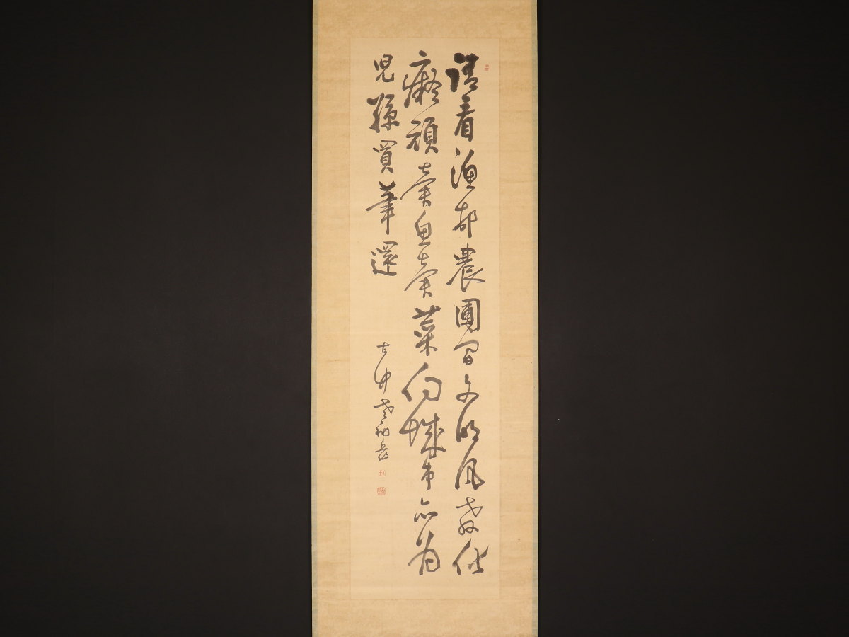 模写 1円開始 伝来 ky1005 平野五岳 書 請看漁村 真宗大谷派専念寺 南画 画僧 明治時代(掛軸)｜売買されたオークション情報 ...
