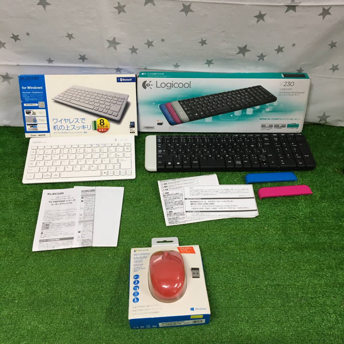 Logicool ロジクール ワイヤレスキーボード K230 ELECOM エレコム TK-FBP052 マイクロソフト ワイヤレスマウス 1850 3点セット 28-11(ワイヤレス ...