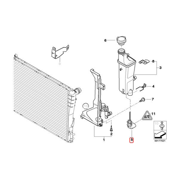 マイレ BMW E65 E66 F01 F04 F02 E39 E60 E61 F07 F10 F11 E46 クーラントレベルセンサー ...