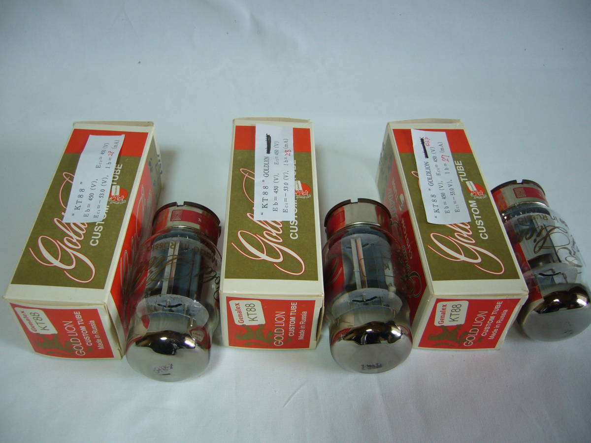Genalex ゴールドライオン KT88 MADE IN RUSSIA 3本 出品前測定データー付き(真空管)｜売買されたオークション情報 ...