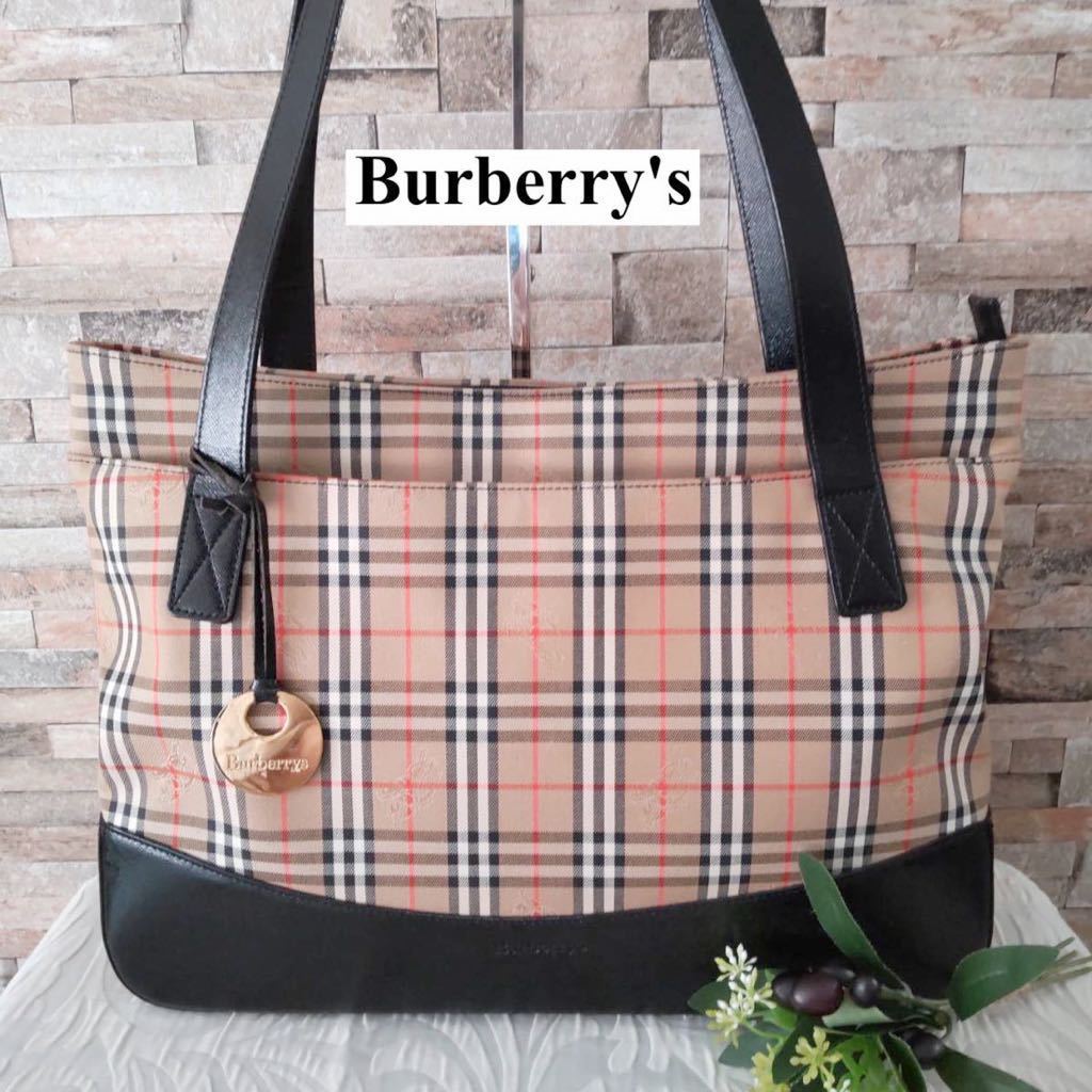 1スタ BURBERRY バーバリー Burberry's ショルダー バッグ トート ノバチェック レザー キャンバス シャドーホース 1円(ショルダーバッグ)｜売買されたオークション情報 ...