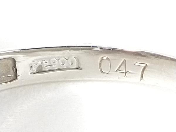 【新品仕上げ済】【鑑別書付き】 Pt900 (総4.8g) ＃15 ブルーサファイア 0.47ct リング 指輪 レディースアクセサリー