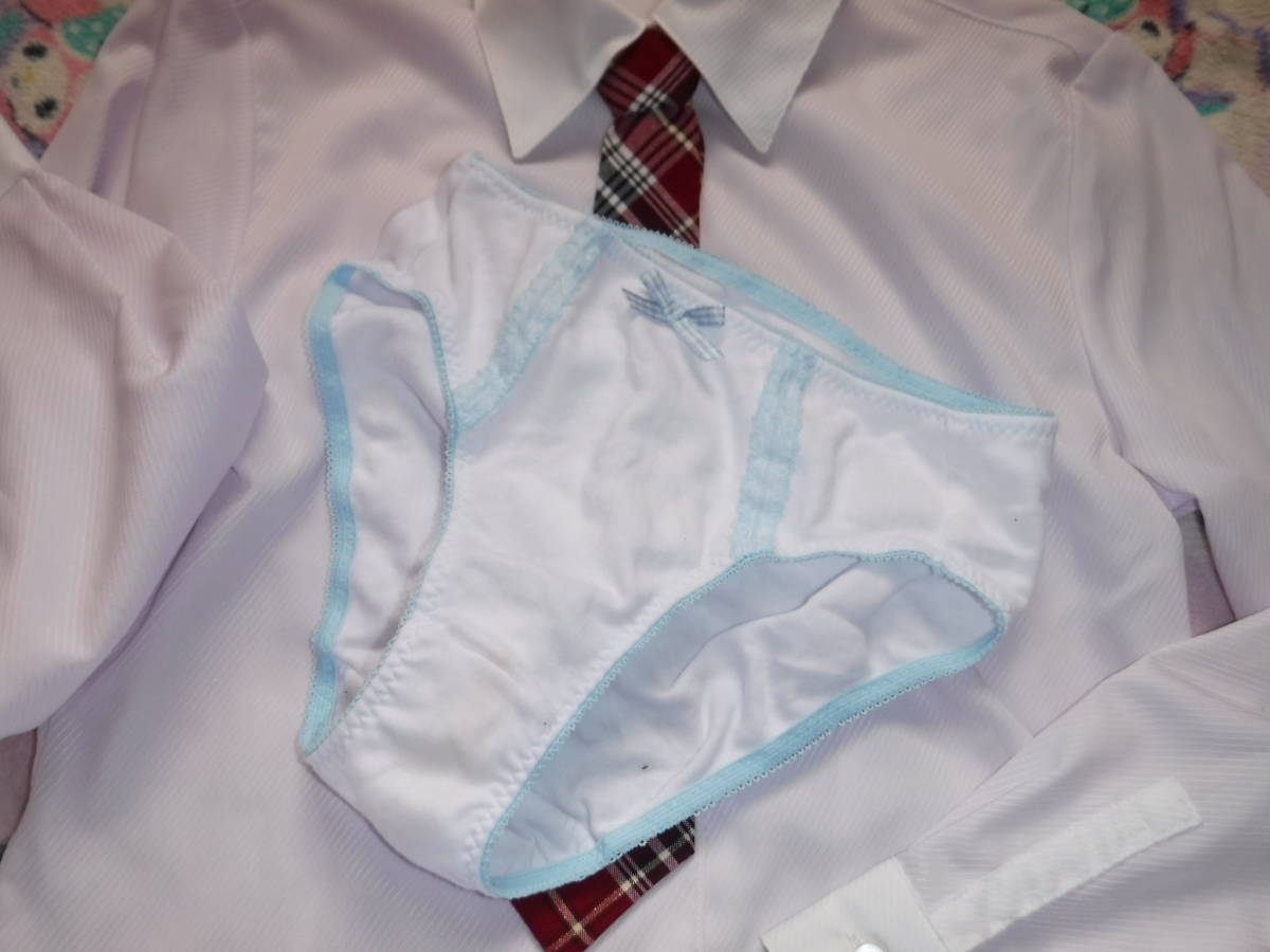 JC 14 165㎝ 吸収力抜群の綿生地 純白系ジュニアショーツ 普段用 通学用 クロッチ難 密封発送 下着 パンティ ティーンズ 1 ...