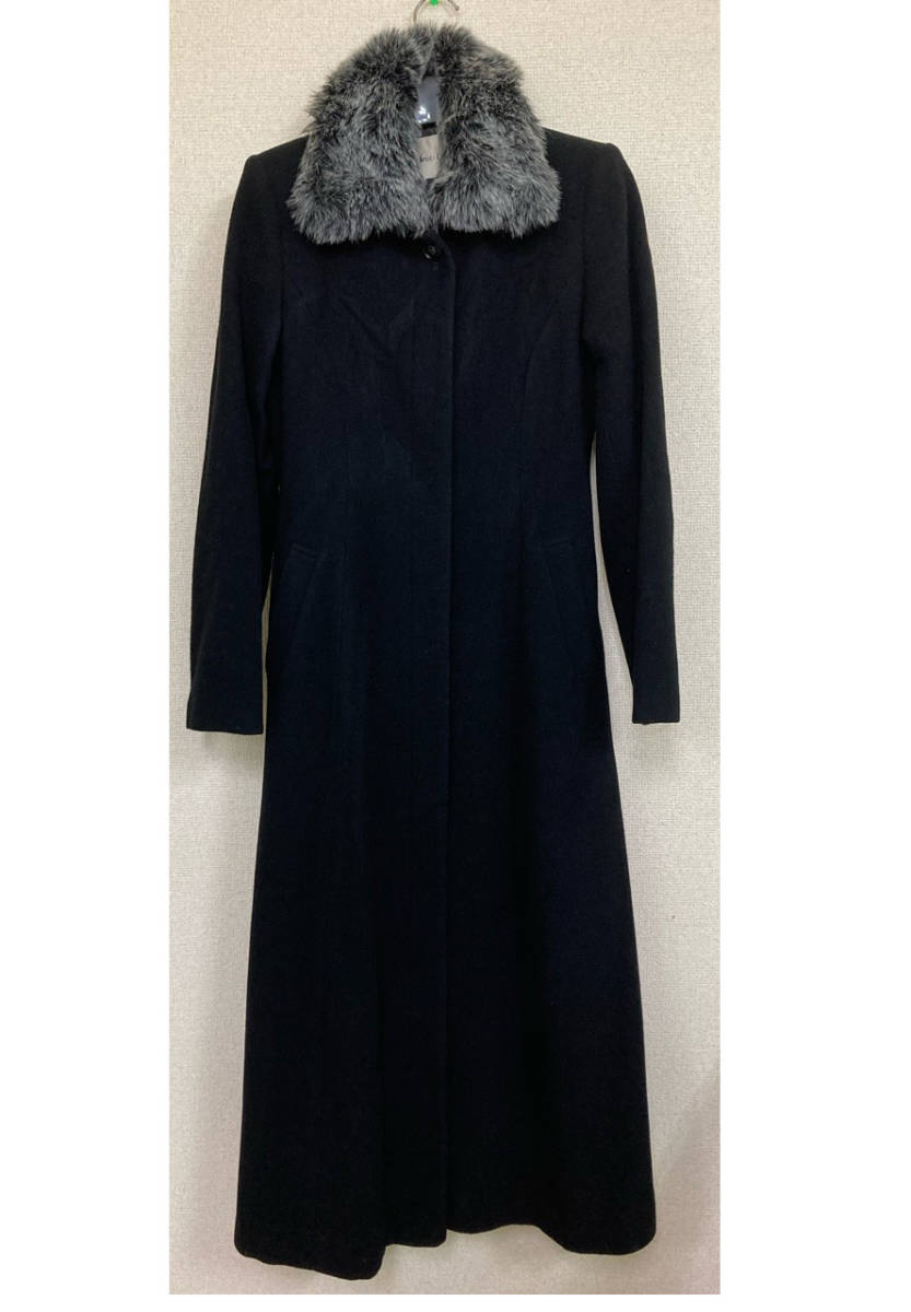 Y248 レディース ロングコート ボア 9号 黒 Christ Cella ／S100(Mサイズ)｜売買されたオークション情報、yahooの ...