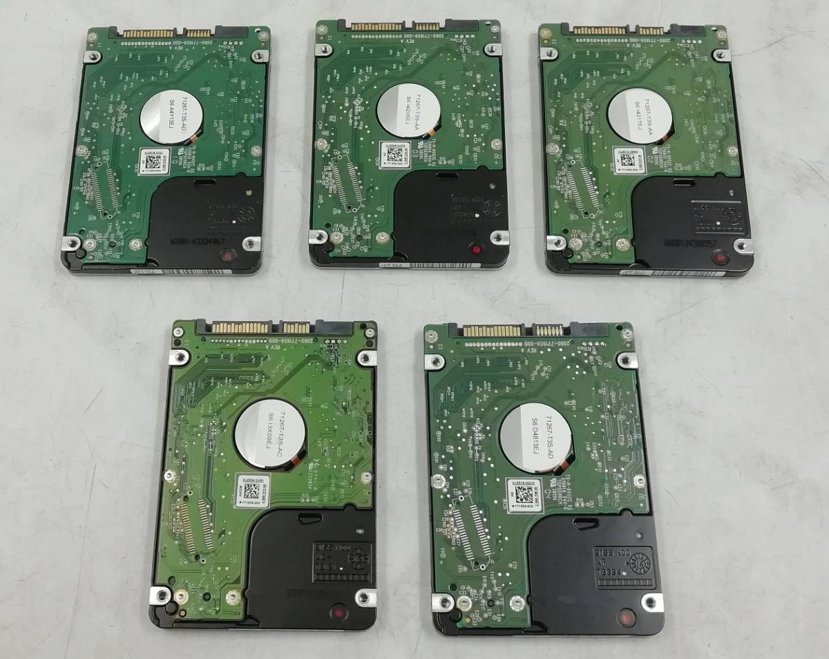 WesternDigital WDC WD3200LPVX-08V0TT5 2.5インチ HDD SATA 320GB 5枚セット 使用時間 ...