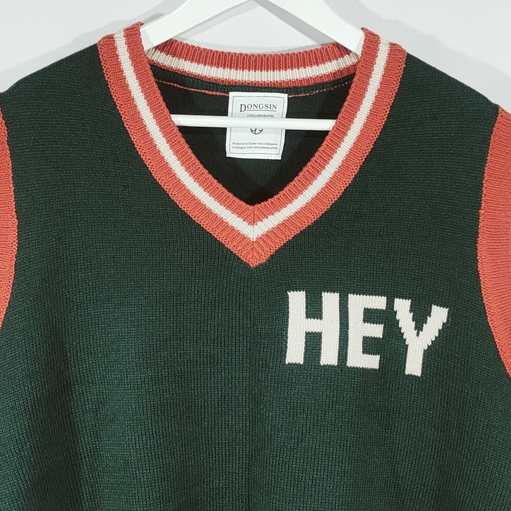 METEOR by DONGSIN ニットベスト プルオーバー 英字 オーバーサイズ グリーン オレンジ メンズ /BE(Mサイズ)｜売買されたオークション情報、yahooの商品情報を ...