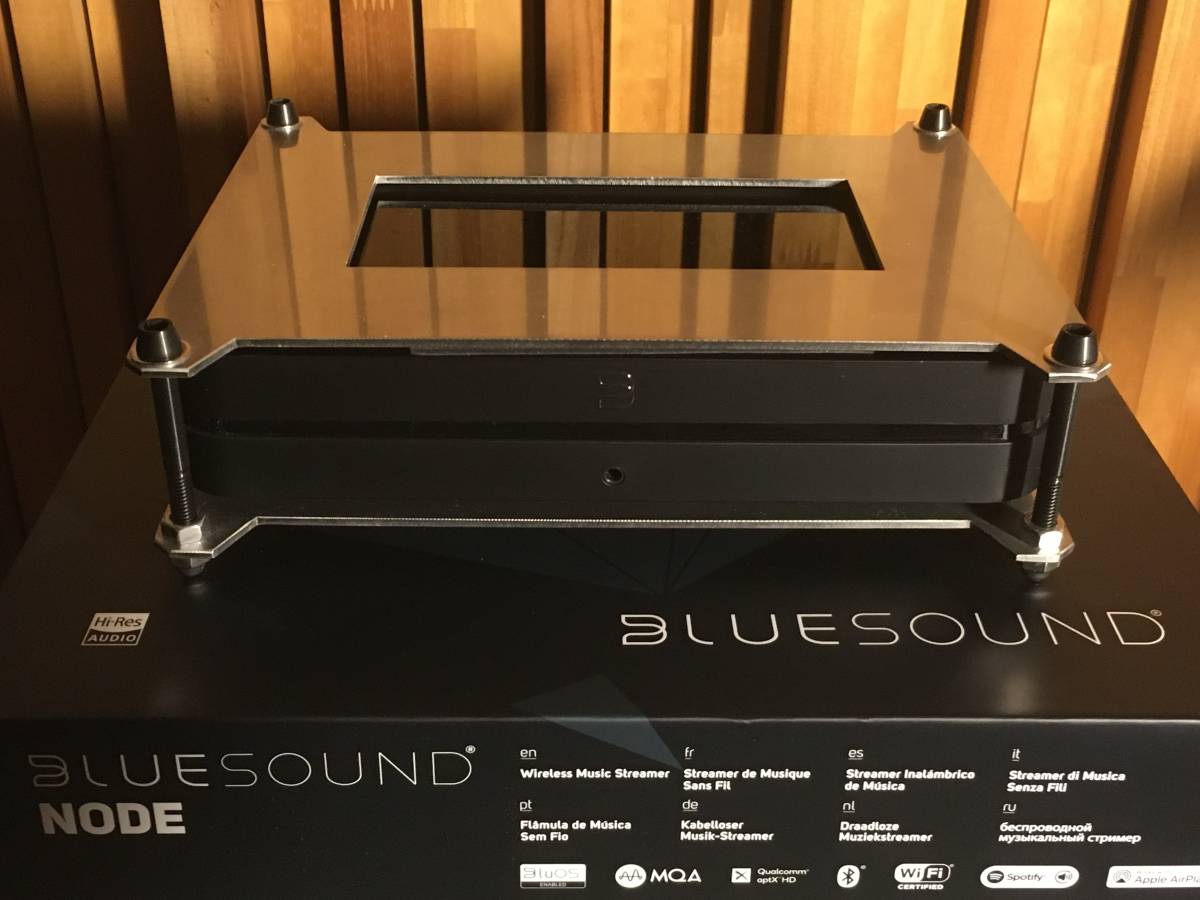 改 BlueSound NODE 2021 ブラック DC電源化改造+ifi audio iPower elite+ステンレス2mmプレート制振対策(オーディオ機器)｜売買されたオークション ...