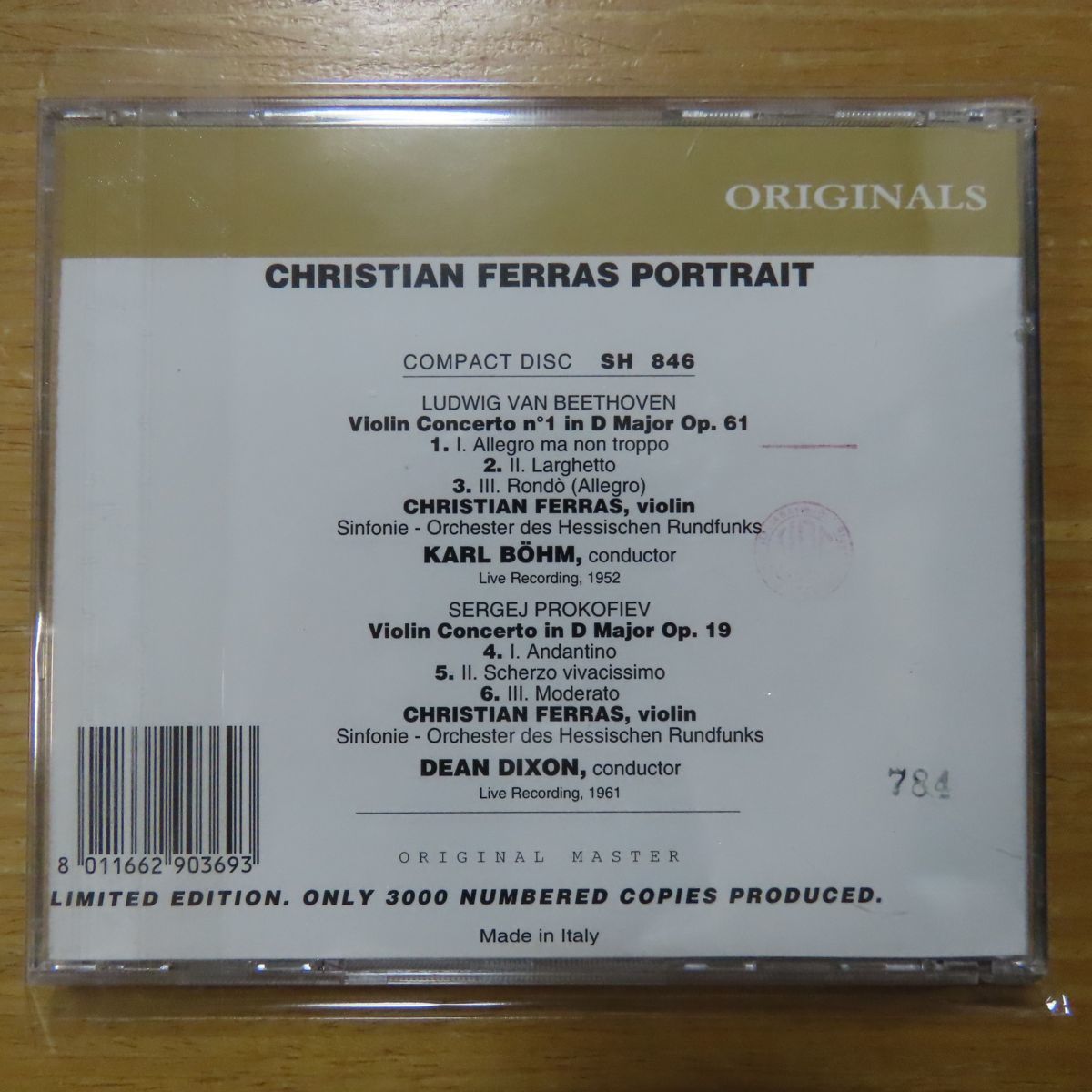 8011662903693; CD/伊盤 FERRAS / CHRISTIAN FERRAS PORTRAIT(その他)｜売買された ...