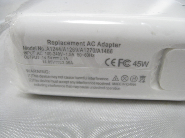 Replacement AC AdapterA1244 A1269 A1270 A1466 14.85V~3.05A/14.5V 3.1A ...