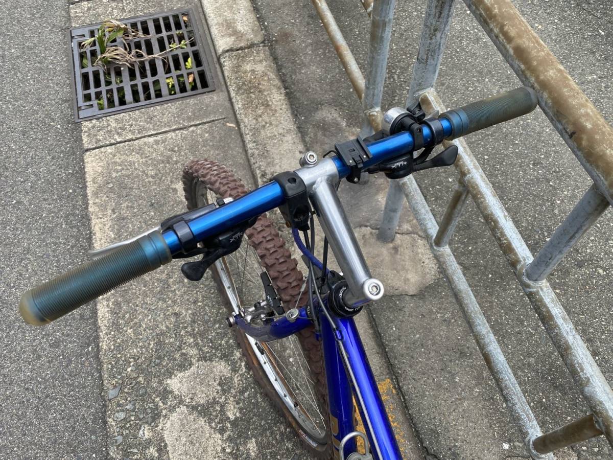 ⑧ RIDGE DEER クロスバイク TIGフレーム オフロード マウンテンバイク 自転車 ブルー/青 DEKI Bicycle ビンテージ ...