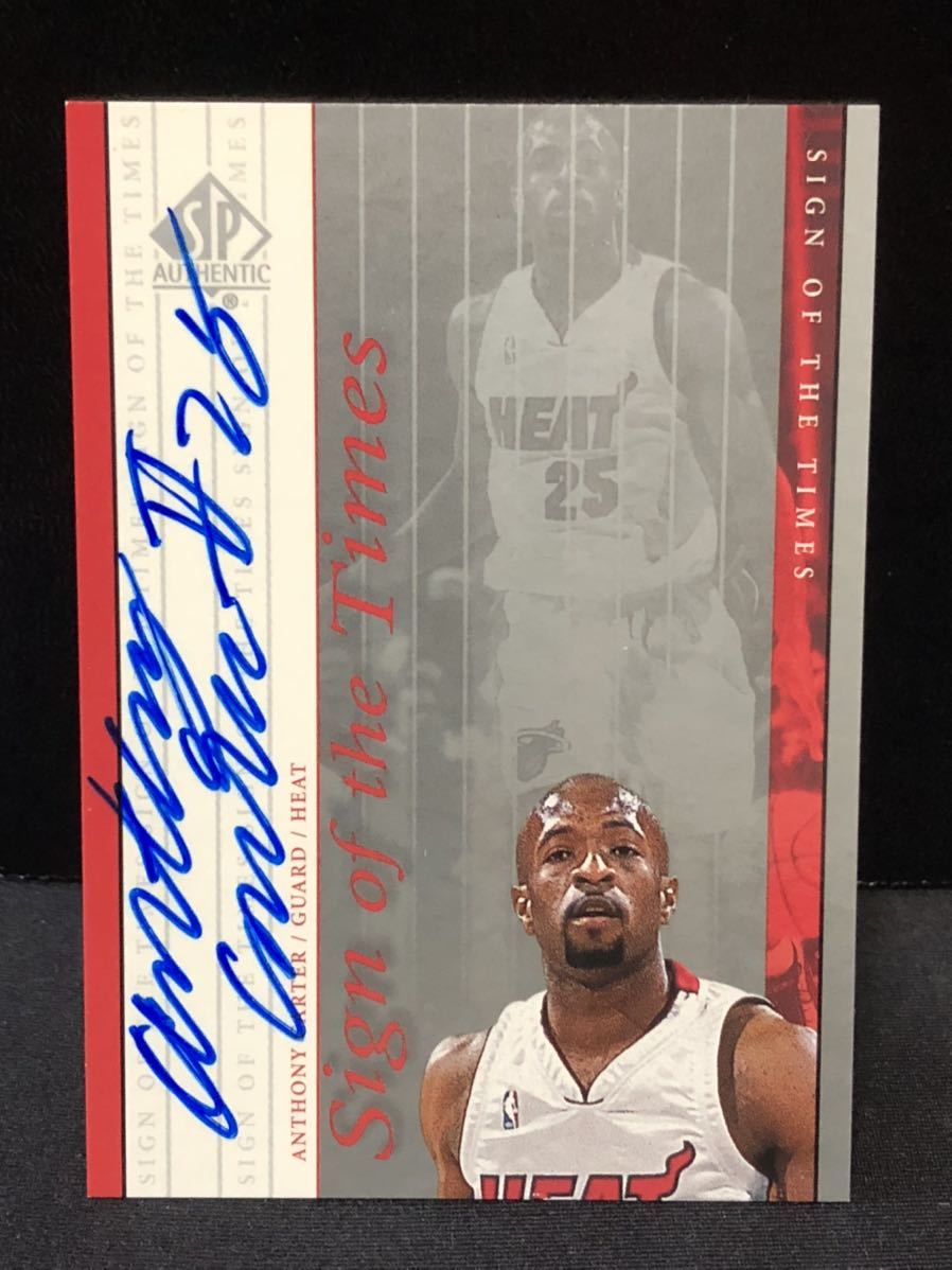 2000-01 Sp Authentic Sign of the Times Anthony Carter アンソニー カーター 直筆 サイン ...