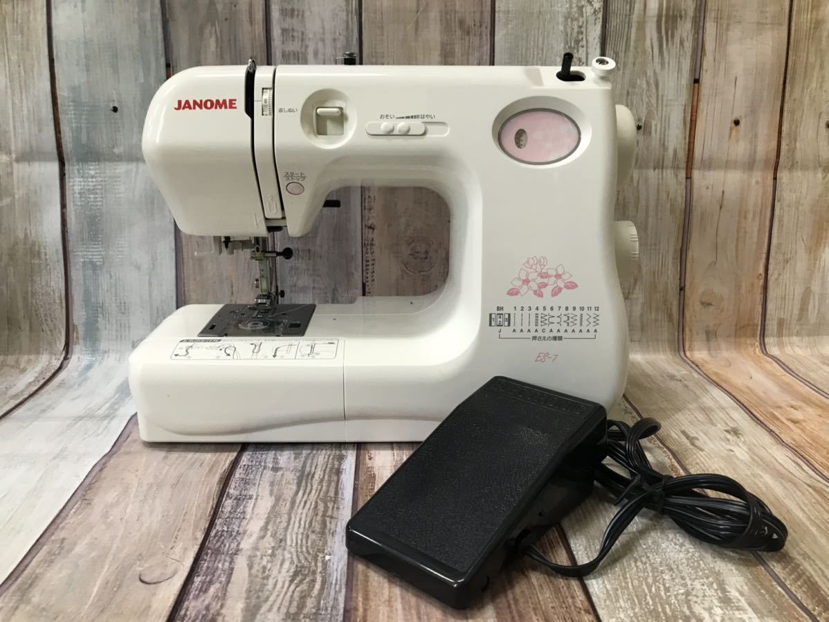 m90624-1094 JANOME ジャノメ ミシン 662型 ES-7 電子ミシン ホワイト(ジャノメ)｜売買されたオークション情報 ...