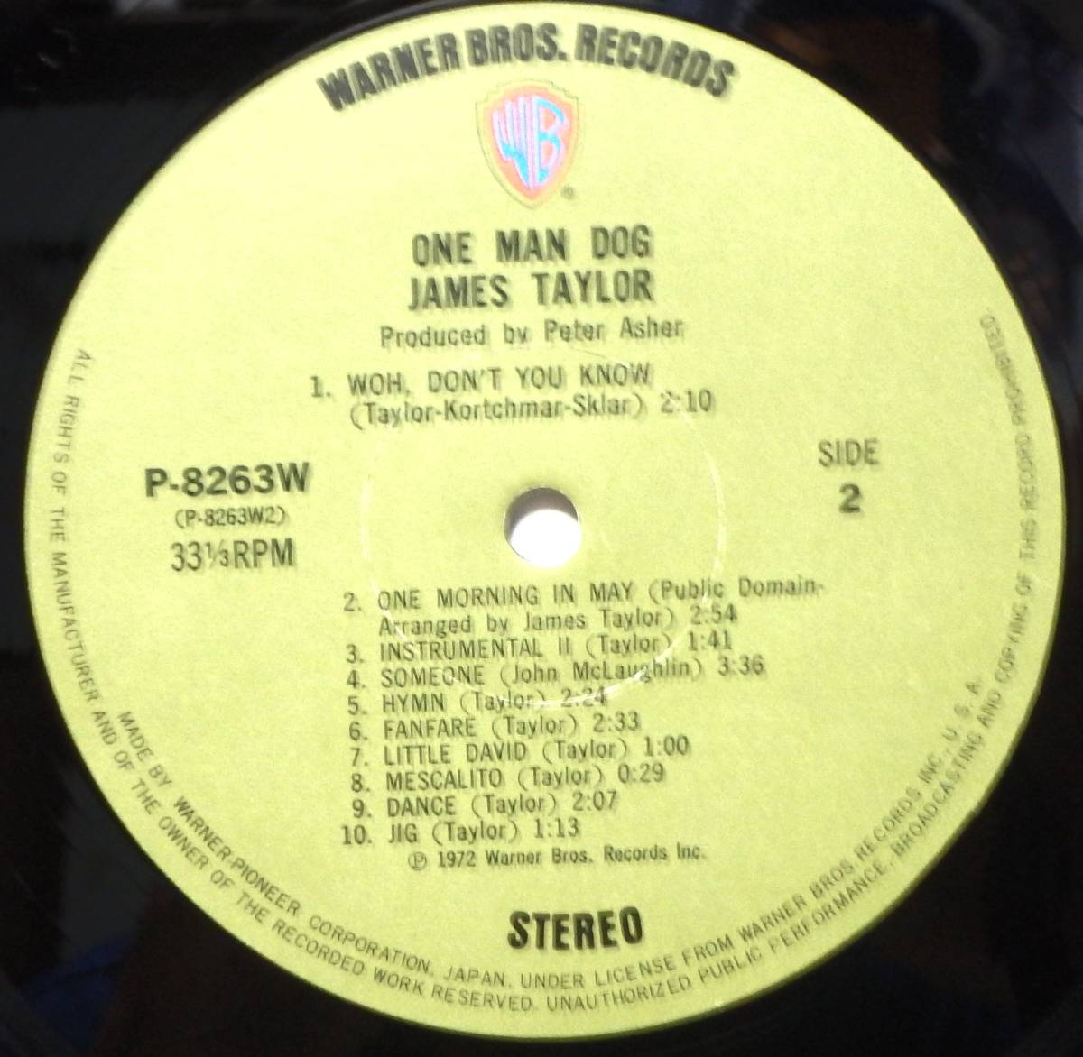 SW392 JAMES TAYLOR One Man Dog ワン マン ドッグ ’72 JPN 初回盤 SSW/フォーク ロック/ソフト ...