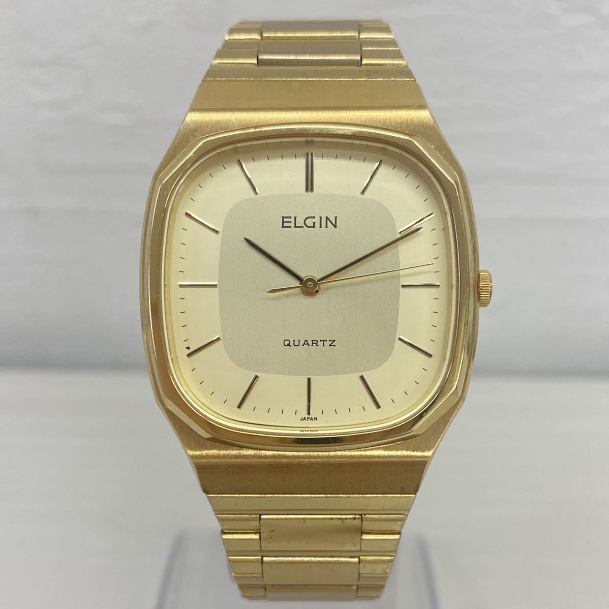 ELGIN QUARTZ elgin quartz エルジン メンズ腕時計 腕時計 時計 クオーツ クォーツ 3針 ステンレススチール ...