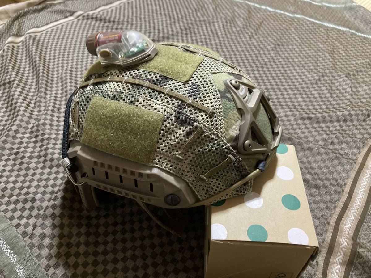 実物 OPS-CORE オプスコア MESH HELMET COVER MULTICAM MARITIME レプリカヘルメット付き 検トレポン ...