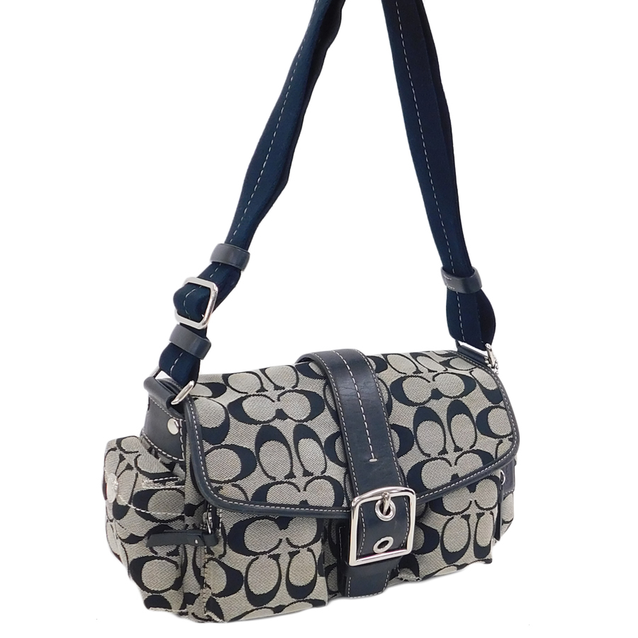1円 極 コーチ ショルダーバッグ 6835 キャンバス ブラック系 お買い物 通勤 通学 COACH Bmo(その他)｜売買された ...