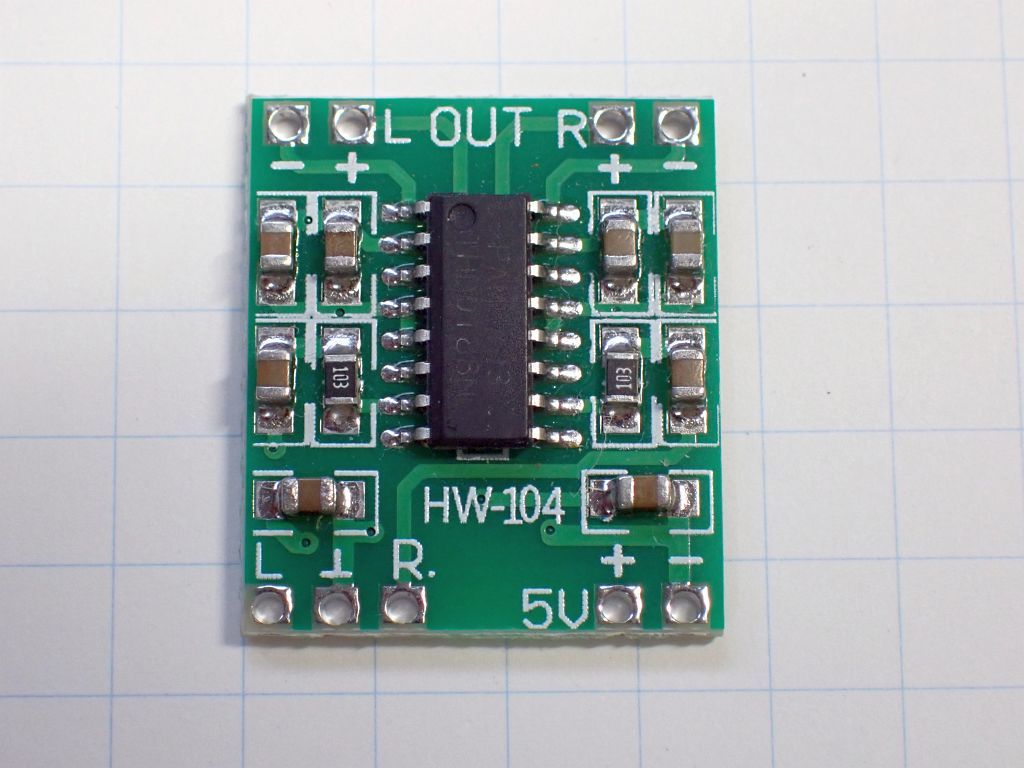 超小型 3W D級ステレオアンプモジュール HW-104(電子部品)｜売買されたオークション情報、yahooの商品情報をアーカイブ公開 ...
