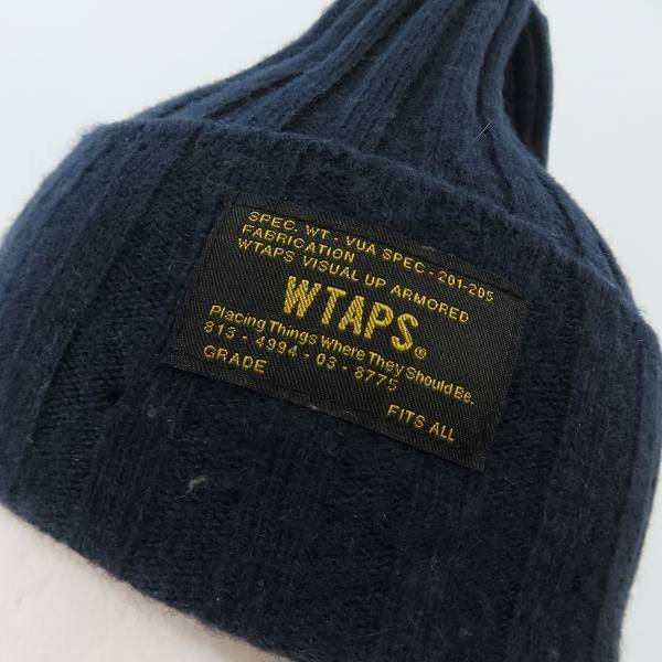 WTAPS/ダブルタップス BLACK WATCH ビーニー/ニットキャップ ネイビー 122RPDT-HT01/F /LPL(ダブルタップス ...