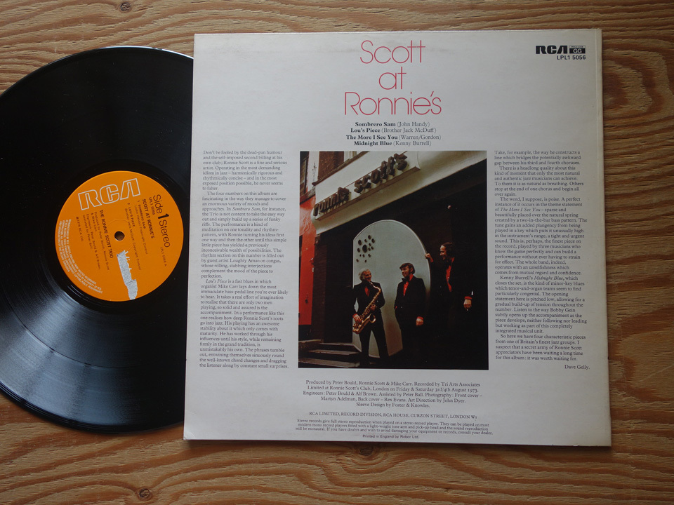 英 / Ronnie Scott Trio / Scott at Ronnie's Mike Carr Peter Bould / Kenny ...