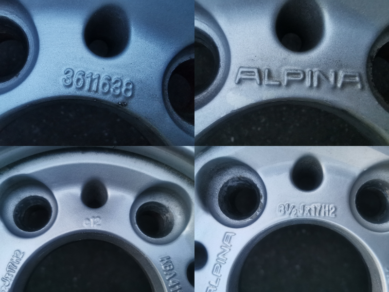 本物 アルピナ ALPINA 17インチ 8.5J 17 PCD120 ET12 クラシック 3611638 classic B10 B12 BMW E30 E28 E24 E21 E34 ...