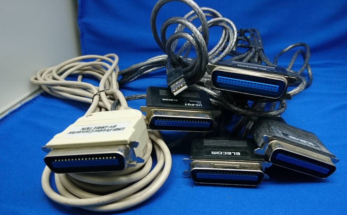 USB - パラレル セントロニクス36pin IEEE1284 プリンタ 変換ケーブル 5本セット ELECOM/UC-PGT ELECOM/UC-P5GT SANWA SUPPLY ...