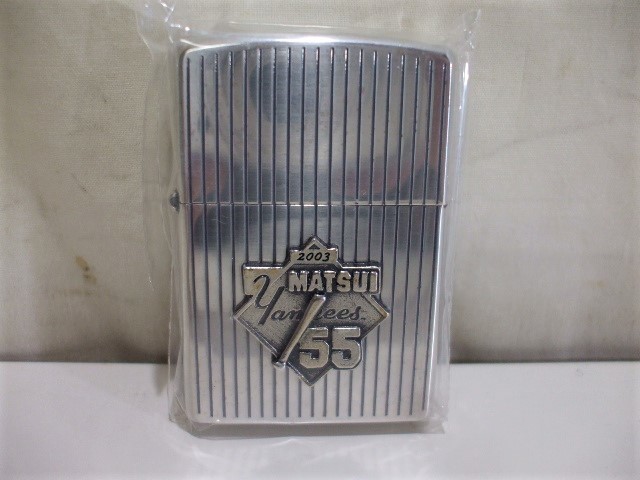 元気堂 限定 ZIPPO New York Yankees MATSUI 55 ニューヨークヤンキース 松井秀喜 シリアルNo.060 ...