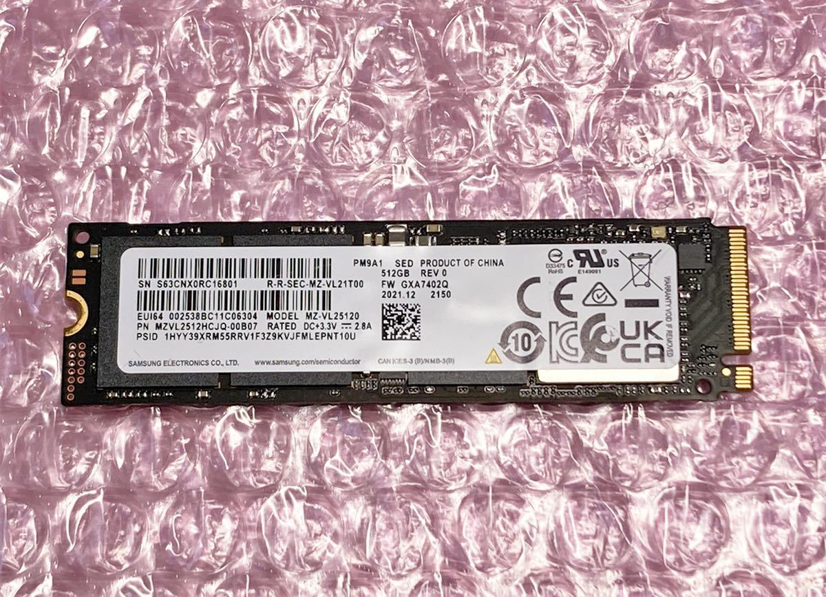 SAMSUNG PM9A1 512GB M.2 SSD NVMe PCIe Gen4 x4 最大Read 6900 MB/s 980Pro ...