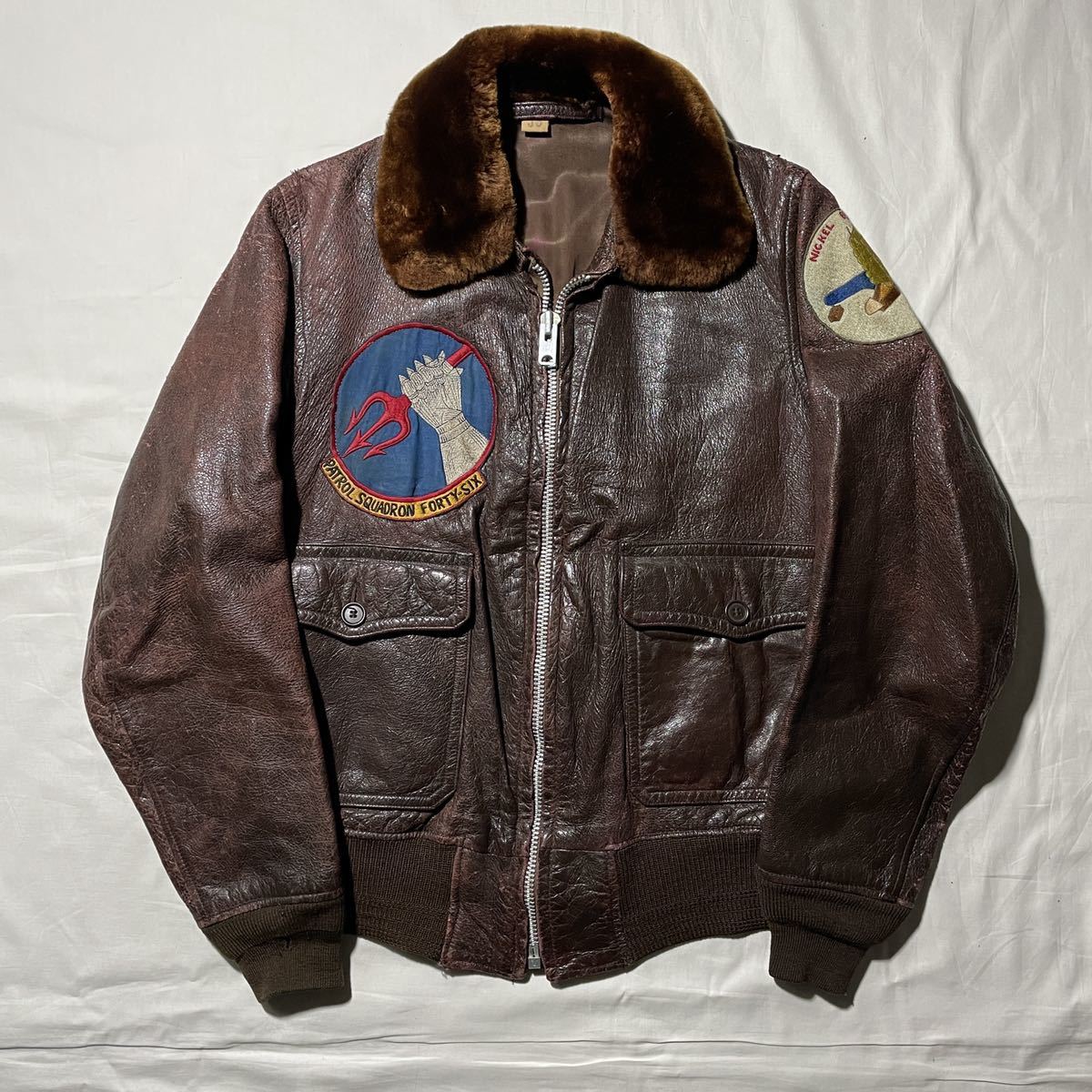 40s US.NAVY M-422 422A フライトジャケット ヴィンテージ US.AIR FORCE US.ARMY G-1 米軍実物(M ...