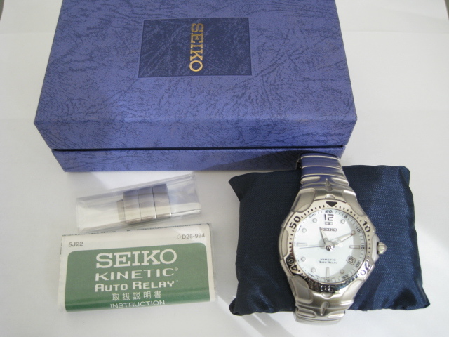 SEIKO KINETIC AUTO RELAY キネティック 5J22-0A50 保管品(その他)｜売買されたオークション情報、yahooの ...